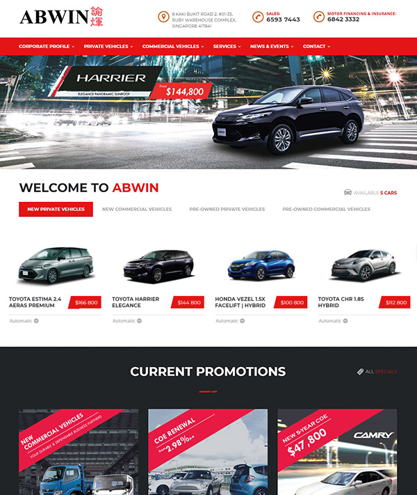 Abwin Trading | Web Design Singapore | OLDMAN Marketing